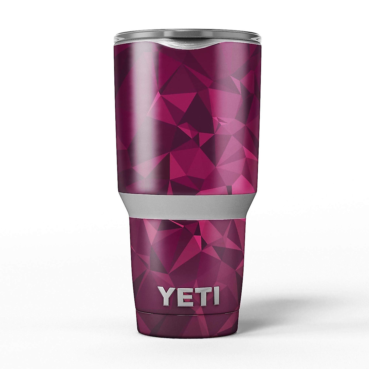 Design Skinz Pink and Red Geometric Triangles - Skin Decal Vinyl Wrap Kit compatible with the Yeti Rambler Cooler Tumbler Cups