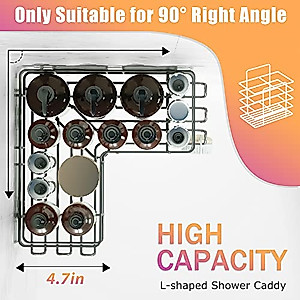 Corner Shower Caddy,Bathroom Organizer 5 Pack Extra 1 Set Adhesives Tapes Durable No Drilling Stainless Steel Bathroom Storage Shower Shelves with Soap Dish Toothbrush Holder for Bathroom/Kitchen/Dorm
