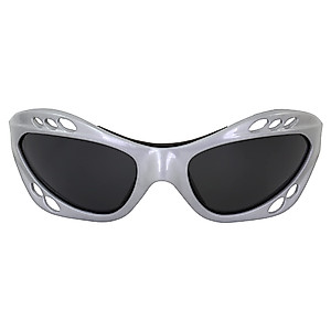 Birdz Eyewear Seahawk Polarized Sunglasses Jet Ski Goggles Sport Kite-Boarding, Surfing, Kayaking 2 Pairs Black Frame and Silver Frame with Smoke Lenses