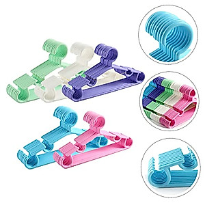 HANABASS 100pcs Baby Hanger Pants Rack Hanger Baby Clothes Rack Hook Hanger Toddler Hangers Plastic Clothes Hanger Plastic Hangers Children Clothes Hanger Coat Hanging Tool Clothes Hangers