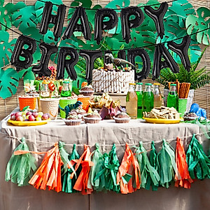 Happy Birthday Balloon Banner Party 16 Inch 3D Aluminum Foil Inflatable Letter kit set Banner Balloons Birthday Party Decorations Supplies Party (Black)