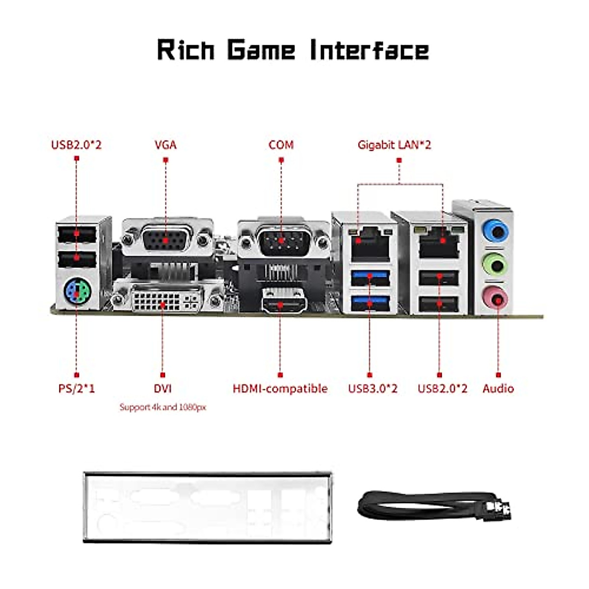 SHANGZHAOYUAN H97M PRO Motherboard LGA 1150 Motherboard (Micro ATX, 4*DDR3 Slots, SATA 3.0, USB 3.0, NVME M.2, PCIe 3.0) Support 4th 5th gen Intel Core i3 i5 i7/Pentium/Xeon Processor