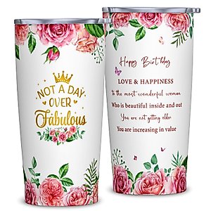 Birthday Gifts for Women, Gifts for Women Birthday Unique, Women Birthday Gift Ideas 20oz Tumbler with Lid And Straw, Birthday Presents for Women, Women's Birthday Gifts for Mom Sister Daughter Friend