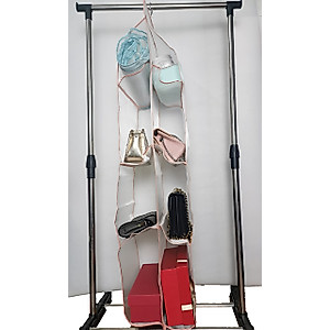 Hanging Handbag Purse Organizer Clear Hanging Shelf Bag Collection Storage Closet Storage Bag 8 Pockets