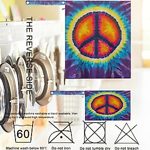 visesunny Abstract Peace Sign Design Tie Dye 2Pcs Wet Bag with Zippered Pockets Washable Reusable Roomy Diaper Bag for Travel,Beach,Daycare,Stroller,Diapers,Dirty Gym Clothes,Wet Swimsuits,Toiletries