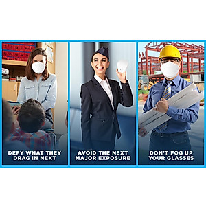 Breatheze KN95 Face Masks Made In USA FDA Registered - Disposable KN95 Mask - 3D Style White 25-pack