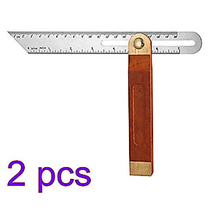 DOITOOL Adjustable Bevel Gauge Sliding T- Bevel Gauge Woodworking T Bevel Angle Finder Multi Angle Adjustable Gauge Measurement Tool with Hardwood Handle and Metric& Imperial Marks