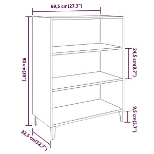 TIFITGO Asomie Sideboard Black 27.4"x12.8"x35.4" Engineered Wood Home Furniture Cabinets Fashion Kitchen Indoor Storage Buffets Sideboards Storage Cabinet US Stock Fast Shipment Black