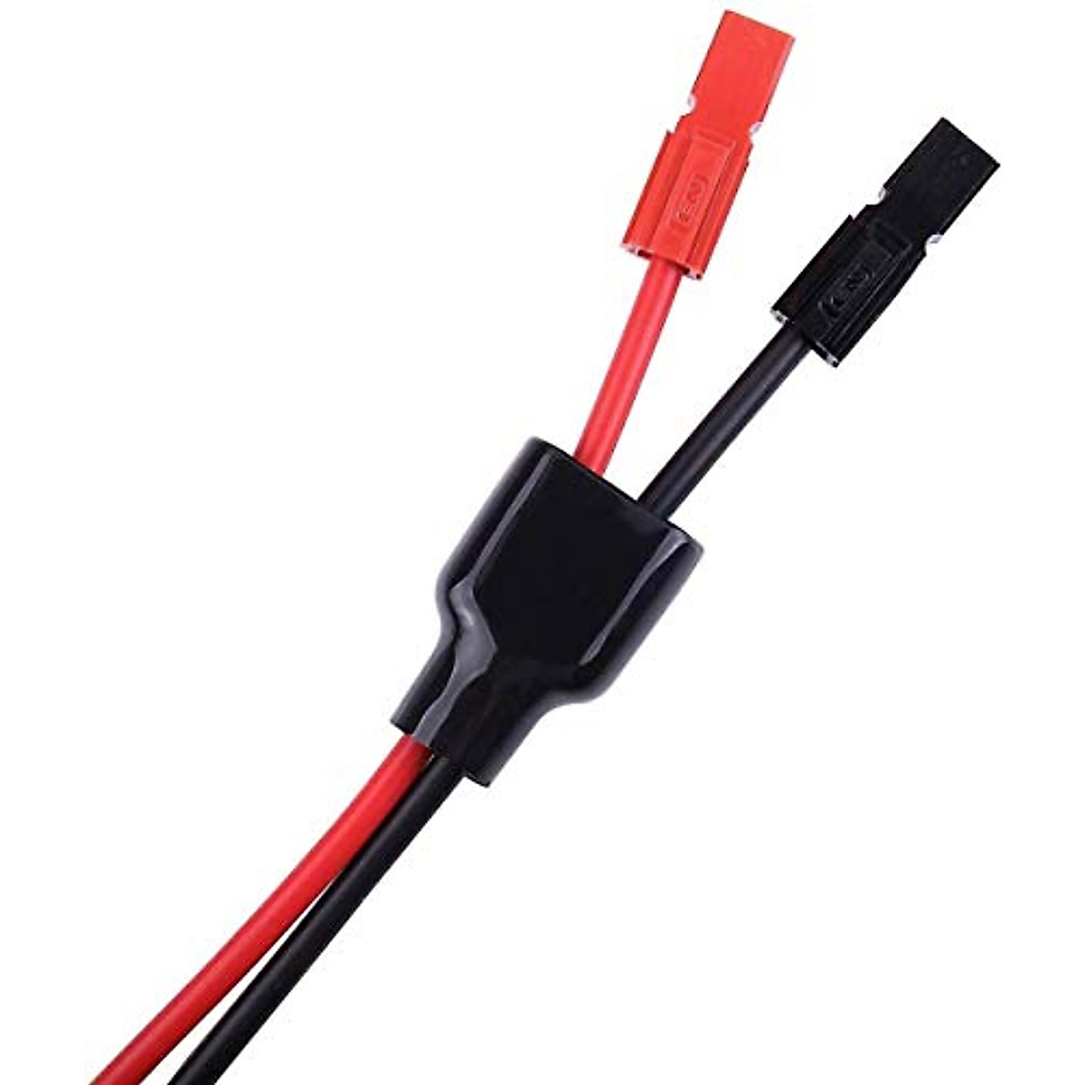 Solar Connectors DC Y Splitter Cable, Flashfish 1 Male Anderson to Dual Female 5.5mm x 2.1mm DC Power Extension Wire (Total 200W Max)
