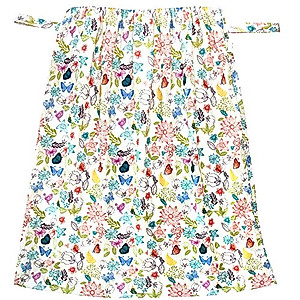 wegreeco Reusable Diaper Pail Liner for Cloth Diaper,Laundry,Kitchen Garbage Cans(2 Pack, Jade, Camellia)