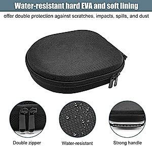 ProCase Hard Case for Sony WH1000XM5/ WH1000XM4/ WHXB910N/ WHCH710N/ WHXB900N/ Bose 700/ QC35 II Wireless Noise Cancelling Headphones, Travel Carrying Bag with 2 Dust Covers & a Storage Case -Black