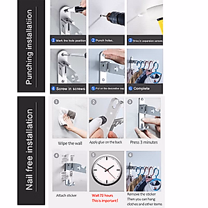 Gnimauhz Small Wall Clothes Rail, Aluminium Foldable Drying Rack Hook 90° Rotation Coat Hanger for Laundry Bathroom Balcony (1ps Black Fixed Seat)