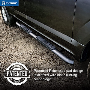 Tyger Auto 3.5" Rider Running Boards Compatible with 2015-2023 Ford F-150; 2017-2022 F-250 / F-350 Super Duty | Supercrew Cab | TG-SS2F35058 | Side Step Rail Nerf Bars