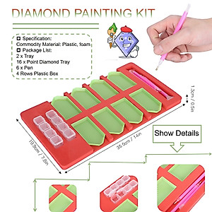 2 Sets Painting Tray Organizer,Adults DIY Art Craft Tray Accessories,Multi-Boat Holder Container Storage Rack