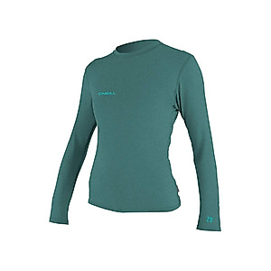 O'Neill Wetsuits Women's Hybrid L/S Sun Shirt Rash Guards, Turquoise, Medium US