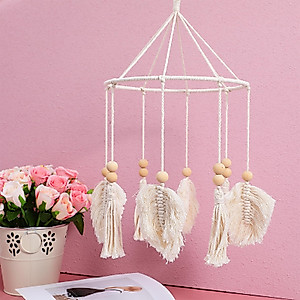Boho Crib Mobile Handmade Neutral Crib Mobile Hanging Ceiling Mobile Nursery Decoration for Nursery Room Decor