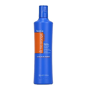 Fanola No Orange Shampoo With Blue Pigments To Eliminate Unwanted Orange Brassy Tones In Lightened Brunettes and Brown Hair 11.83oz