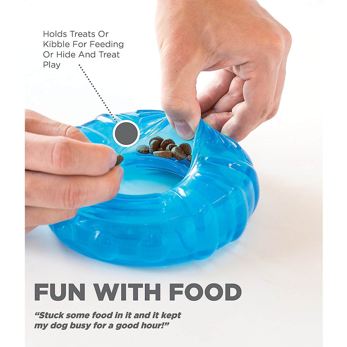 Petstages Orka Tire Royal Blue Treat-Dispensing Dog Chew Toy