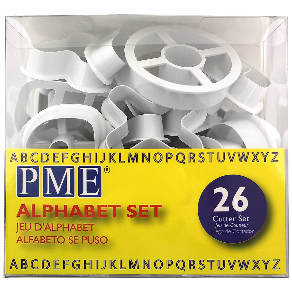 PME Alphabet Cutters, for Sugarcraft and Cake Decorating, Set of 26