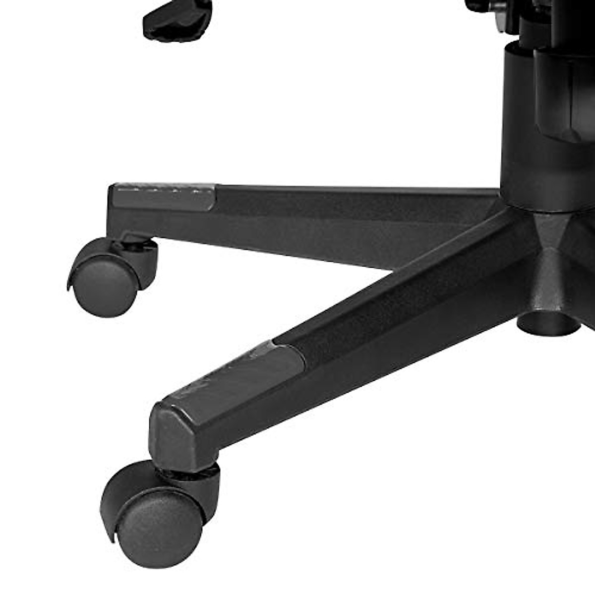 OSP Home Furnishings BOA II Ergonomic Adjustable High Back Gaming Chair with Thick Padded Coil Spring Seat, Built-in Lumbar Support and Headrest, Black Bonded Leather with Grey Accents