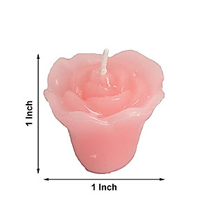 Efavormart Set of 12 Pink Mini Floating Rose Candle Ideal for Aromatherapy Weddings Party Favors Home Decoration Supplies