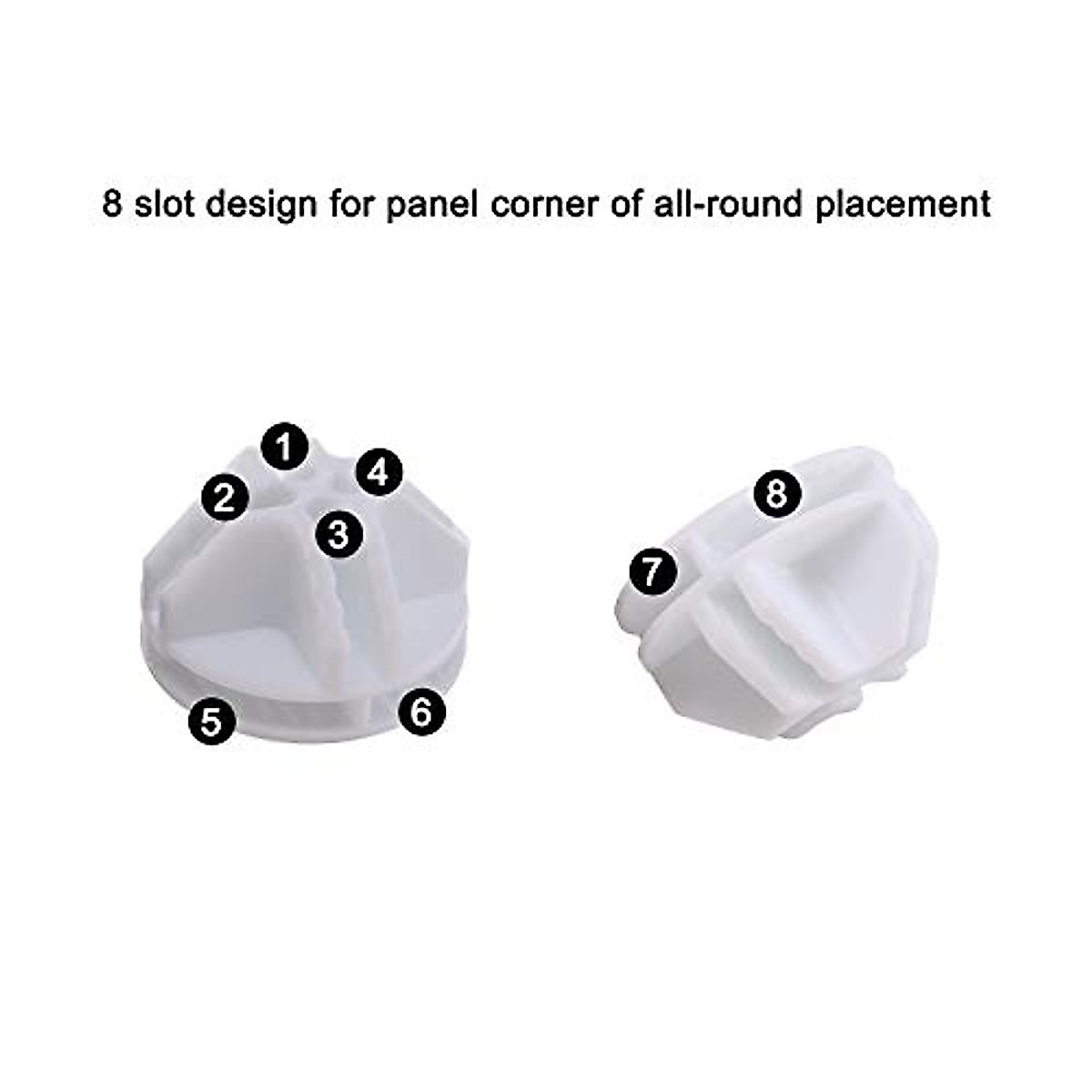 C&AHOME 24pcs Wire Cube Plastic Connectors for Cube Storage Modular Closet Organizer and Metal Grid Shelving Unit White