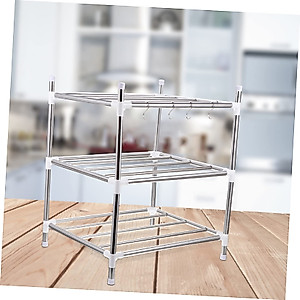 COLLBATH 1pc Kitchen Storage Rack Adjustable Stainless Steel Accessories
