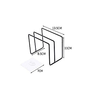 XJJZS Pot Lid Holder Iron Cutting Board Holder Stand Kitchen Organizer Rack Hanging Board Shelf Pan Lid Cover Storage Rack (Color : Black)