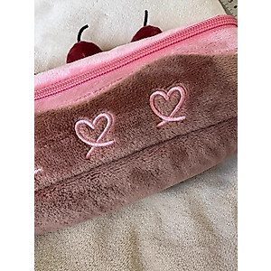 XZR Cake Pencil Case Box Stocking Stuffers Cute Creative Lifelike Cherry Cake Pen Bag Large Capacity Zipper Organizer Storage Box Stylish Nice Gift