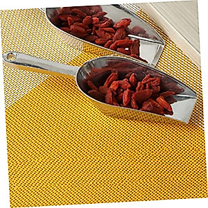 Zerodeko 2pcs Ice Scoop Condiments Scoop Metal Food Scoop Kitchen Scoops Pooper Scooper Metal Ice Cube Candy Stainless Steel Ice Scoop Professional Bar Scoop Professional Ice Scoop Silver