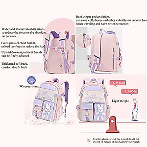 VIDOSCLA Kawaii Kids Girls Backpack Elementary Students Book Bag Primary School Bag for Teens