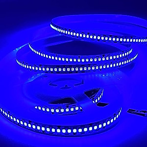SUYOOULIN LED Strip Lights, SMD 2835 LED Strip, DC12V 1200LEDs 16.4Ft 26000LM High Density LED Light Strips Non-Waterproof, 3 Times Brightness Than SMD3528 LED Strip, Blue