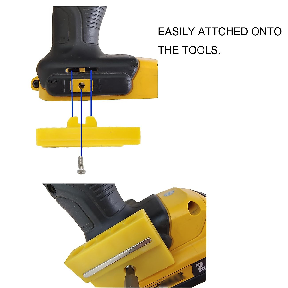 NXPOXS Magnetic Bit Holder Drill Bit Organizer Fit for Dewalt 20V Drills Screwdriver and Impacts Yellow 2pcs