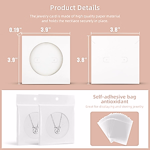 batifine Jewelry Display Card, Necklace Earring Bracelet Pendant card Jewelry Packaging gift boxes(50PCS)