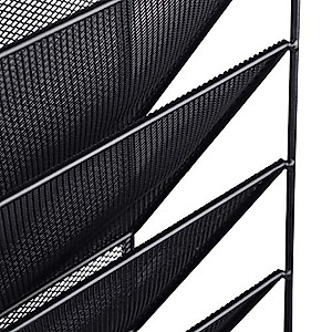 Relaxdays Wall Mount Magazine Rack, 10.5 x 32.5 x 40.5 cm, Black