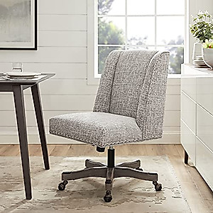Linon Silver Grey Adjustable Clayton Office Chair, Aqua
