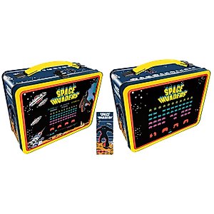 AQUARIUS Space Invaders Fun Tin storage box, 8.6 x 6.8 x 3.9