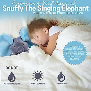 13MARCH Snuffy The Elephant - Musical Peek-a-Boo Elephant Toy - Interactive Stuffed Baby Animal with Moving Ears for Baby - Hide and Seek Fun - Elephant Plush Baby Toy