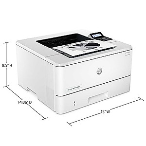 HP Laserjet Pro 4001dw Single-Function Wireless Monochrome Laser Printer - Print only - 2-line Back lit LCD Display, 42 ppm, 1200 x 1200 dpi, Auto 2-Sided Printing, 8.5 x 14, Ethernet
