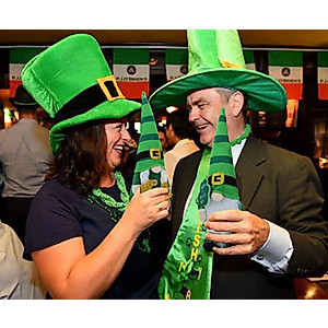 2packs St. Patrick's Day Gnome Decorations, Handmade Standing Tomte Gnome Plush Decor for Gift,Green Shamrock Irish Gnome Elf Scandinavian Ornaments, Patrick's Day Home Decor, Party Supplies Gift