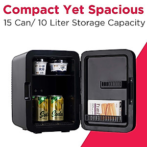 FRIGIDAIRE Portable 10L, 15-can Mini Fridge Brushed Stainless Rugged Refrigerator, EFMIS188-SS