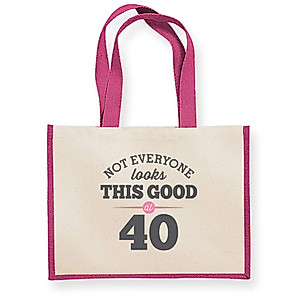 Design, Invent, Print! 40th Birthday Gift Bag Funny Gift for Women Tote Shopping Age 40 Present 16.5 x 13 x 7.5 inches