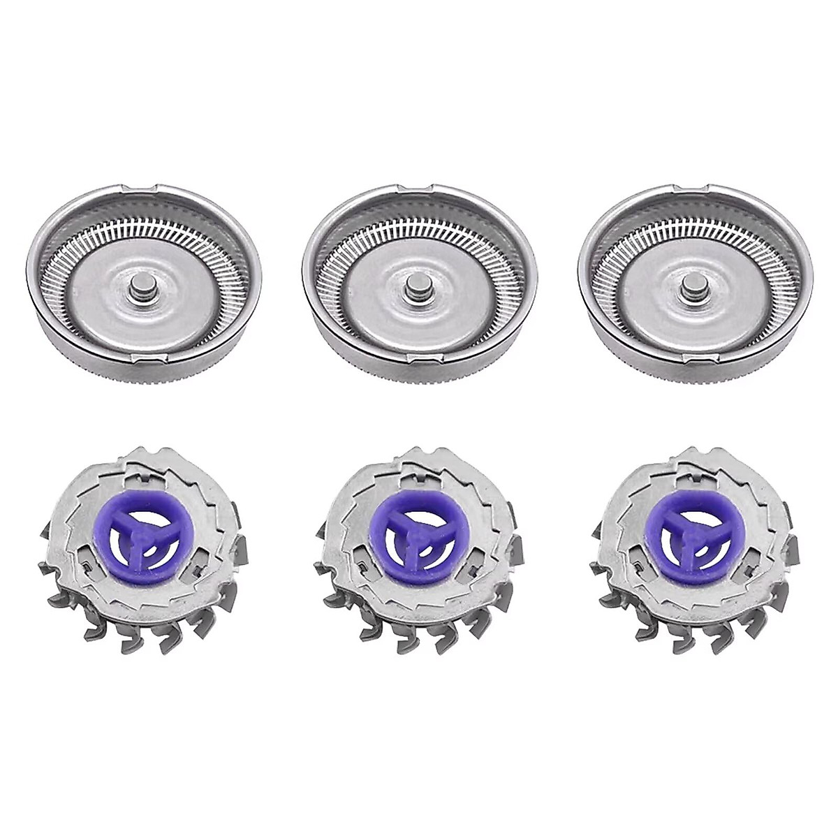 Set of 3 Shaving Heads for Phillips Norelco HQ56 HQ4 HS190 Replacement Electric Shaving Head Razor Blades for HQ6970 HQ442 HQ300 HQ916 HQ6990 PQ202 PQ205 - Happy Hours