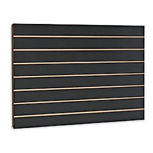 Black Slatwall Panels 24"H x 48"L (Set of 2 Panels)