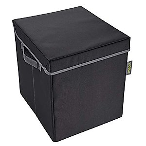 meori Storage Box with Lid, Small, Lava Black