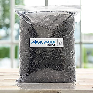 MagicWater Supply Crinkle Cut Paper Shred Filler (2 LB) for Gift Wrapping & Basket Filling - Black