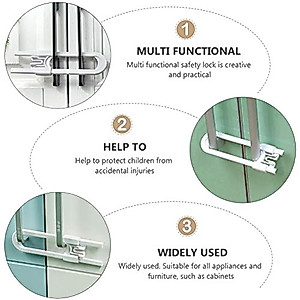 HEALLILY Child Drawer Locks 4pcs Sliding Cabinet Locks Baby Proofing Cabinets U Shaped Baby Safety Locks for Kitchen Bathroom Storage Cupboard Cabinet Door Locks