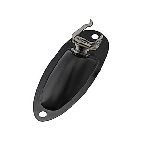 Musiclily 1/4 Inch Boat Style Loaded Guitar Input Jack Socket Plate Output Jack for Fender Stratocaster Strat Electric Guitar, Black