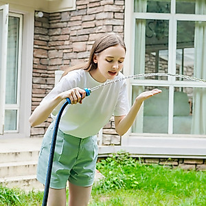 Fevone 3 ft Garden Hose, 2-Year Warranty Offered by Manufacturer, Hose Reel Leader Hose, Hybrid Polymer, Kink Resistance, 3/4" GHT Aluminum Fittings, 5/8" ID, 600 PSI, Drinking Water Safe (GH8)