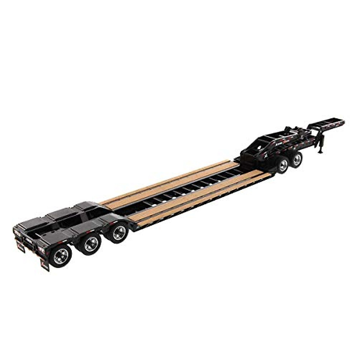 Diecast Masters XL 120 Low-Profile HDG Outrigger Style Trailer with Jeep and 2 Boosters Transport Series 1/50 Diecast Model 91033 for unisex-adult